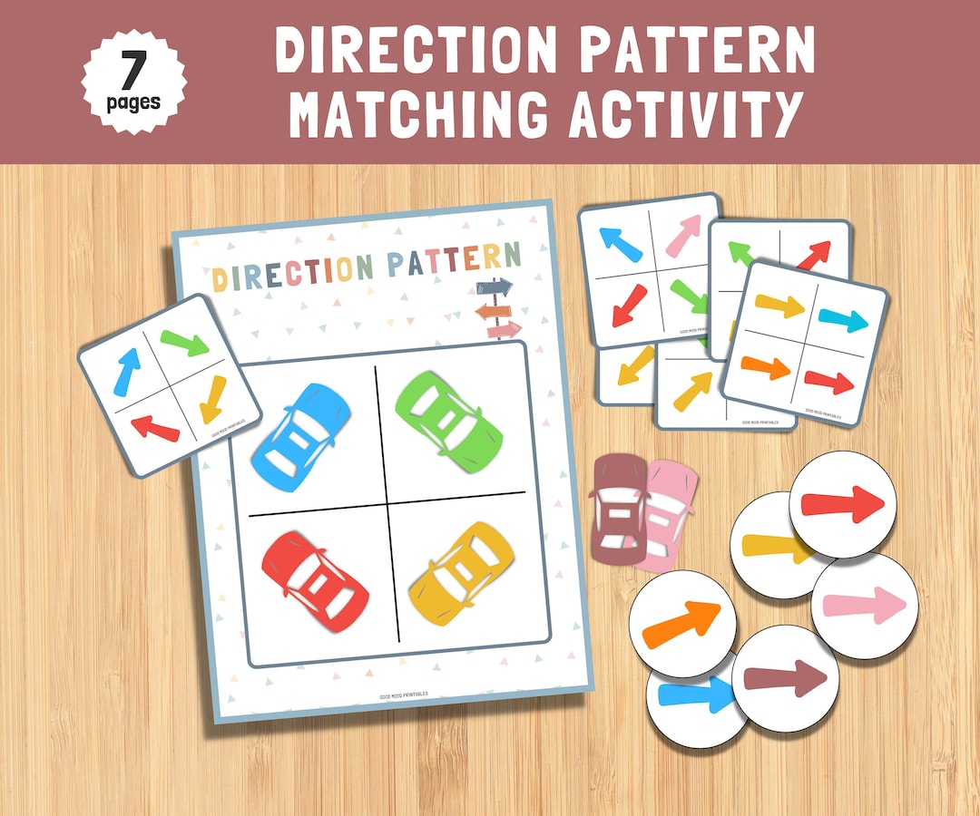 Direction Pattern Activity, Fine Motor Skills, Game for Toddlers ...