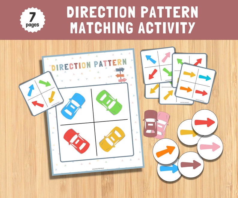 Direction Pattern Activity, Fine Motor Skills, Game for Toddlers ...
