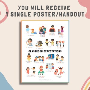 Classroom Expectations Poster, Classroom Rules Poster, Bulletin Board ...