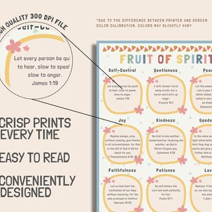 Fruit of the Spirit Matching Printable, Galatians 5 Activity, Bible ...