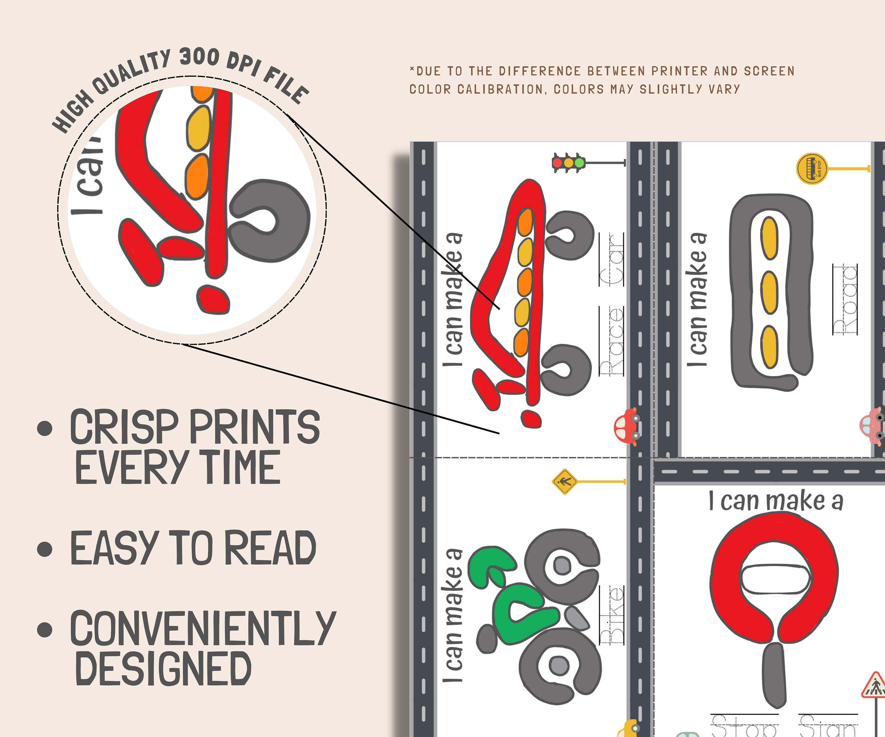 Transport Playdough Mats, Printable Toddler, Preschool Educational ...