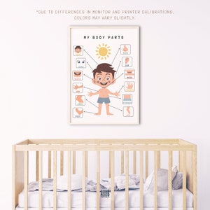 My Body Parts, Educational Poster, Printable Wall Art, Anatomy Poster ...