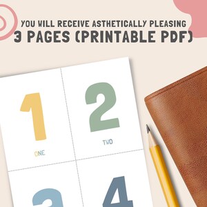 Numbers Flash Cards, Preschool Counting Flash Cards, Count and Clip ...