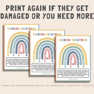 Rainbow Breathing, Deep Breathing, Grounding, Calm Down Strategies ...