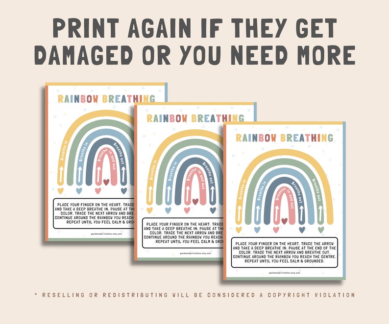 Rainbow Breathing, Deep Breathing, Grounding, Calm Down Strategies ...