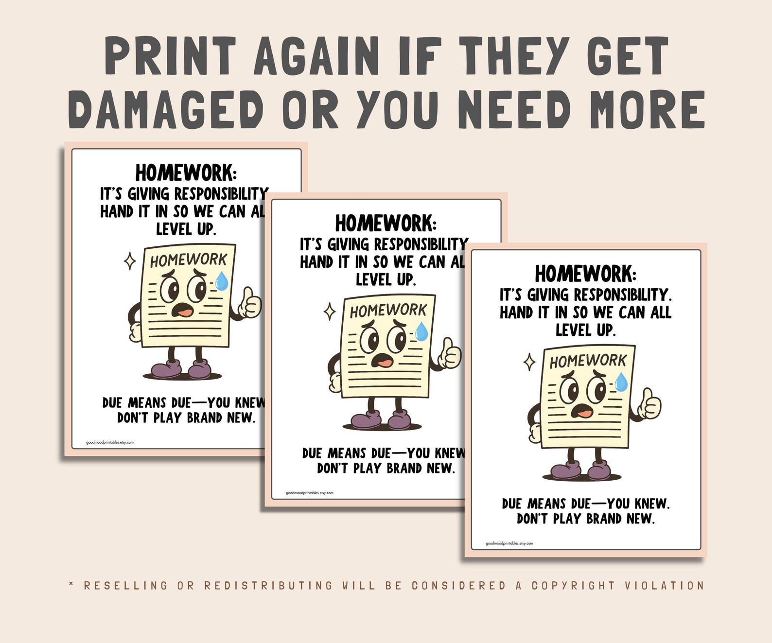 Funny Classroom Rules Poster Set | Gen Alpha Slang Decor for Middle ...