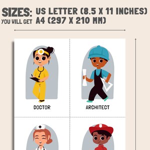 Professions Flash Cards, Montessori Cards, Flash Cards, Nomenclature ...