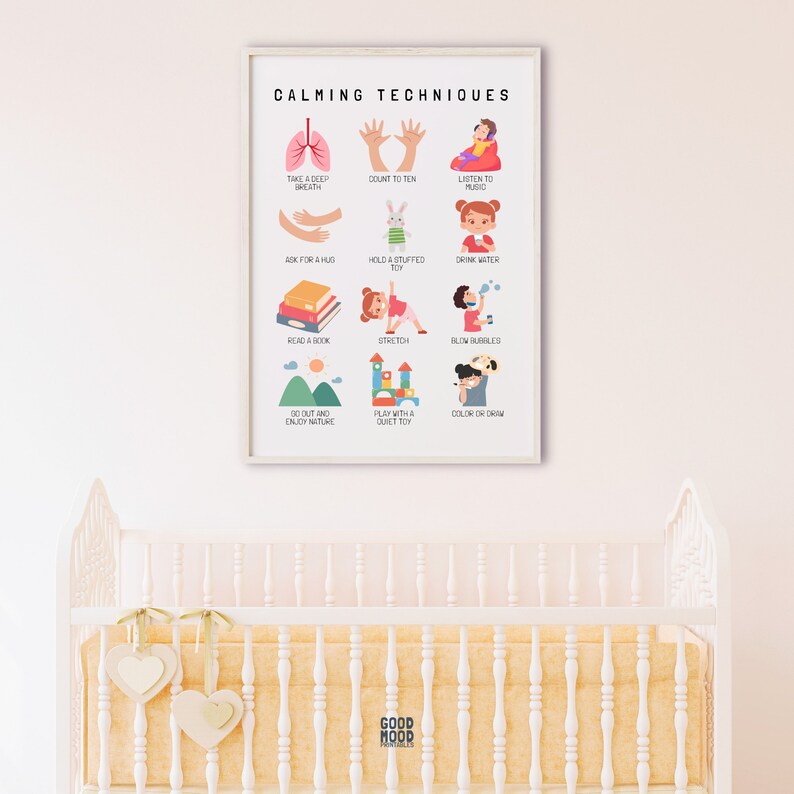 Calming Techniques Poster, Calming Corner, Calming Strategies Chart ...