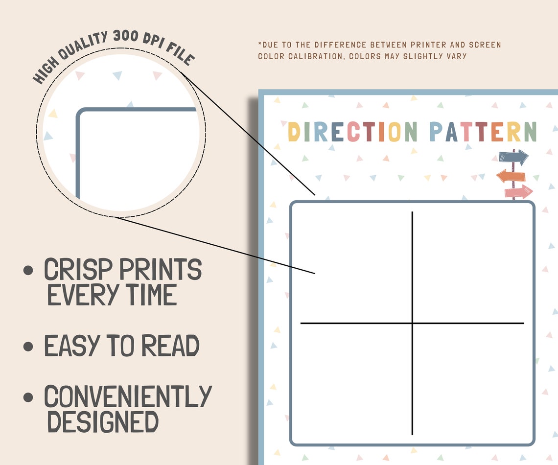 Direction Pattern Activity Fine Motor Skills Game for - Etsy