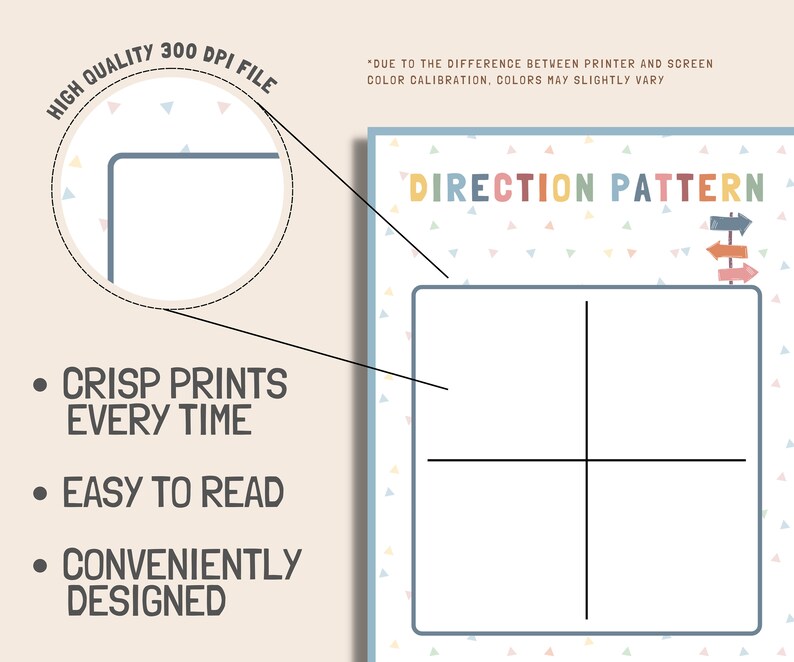 Direction Pattern Activity Fine Motor Skills Game for - Etsy