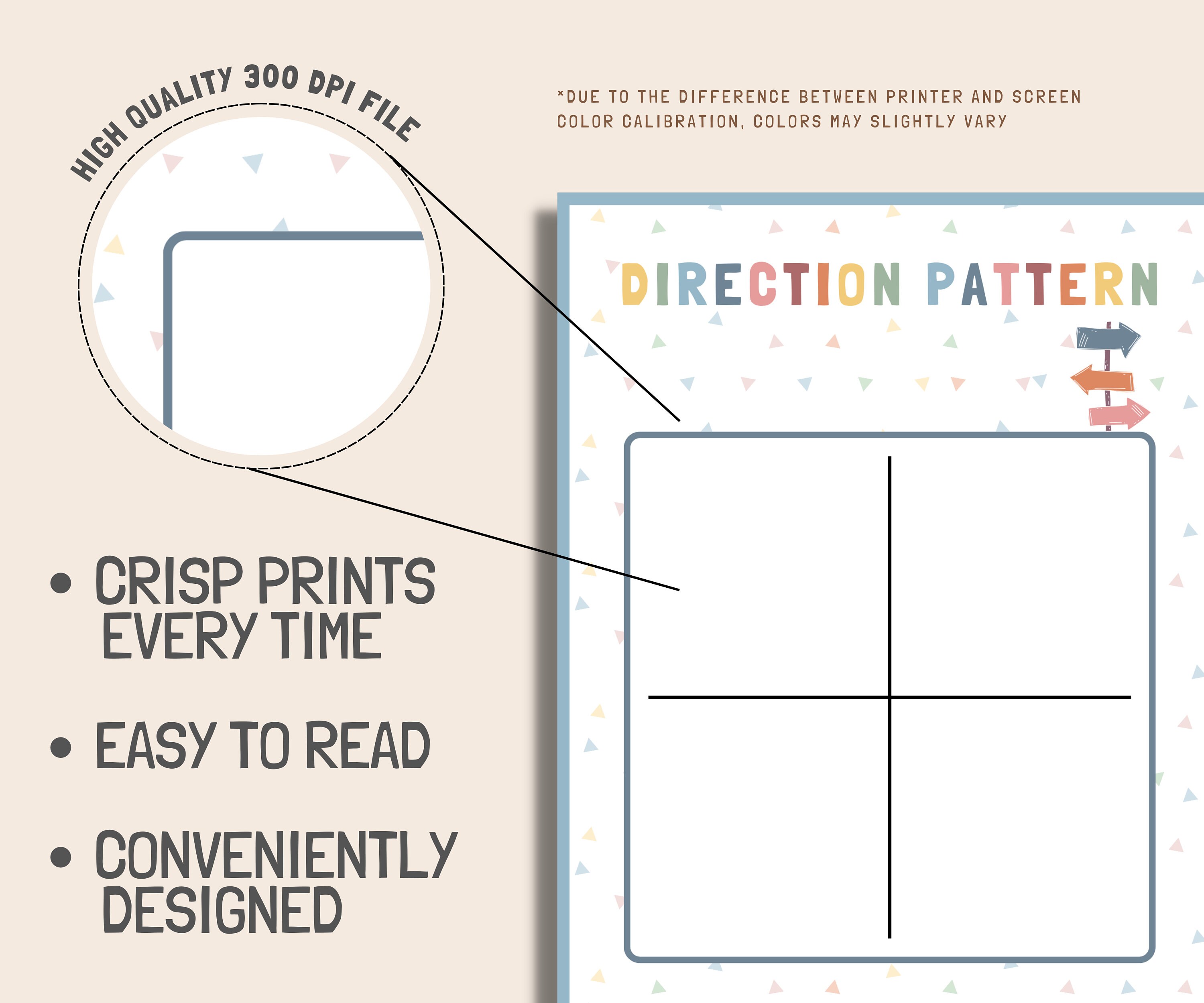 Direction Pattern Activity Fine Motor Skills Game for - Etsy