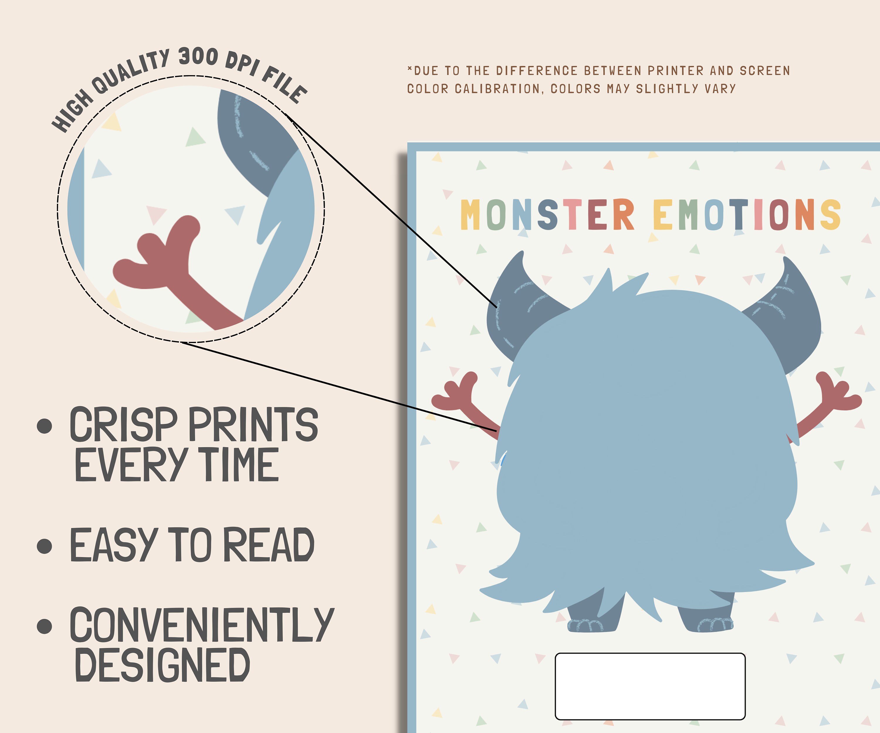 Monster Emotion Printable Activities, Emotion Preschool Printables ...