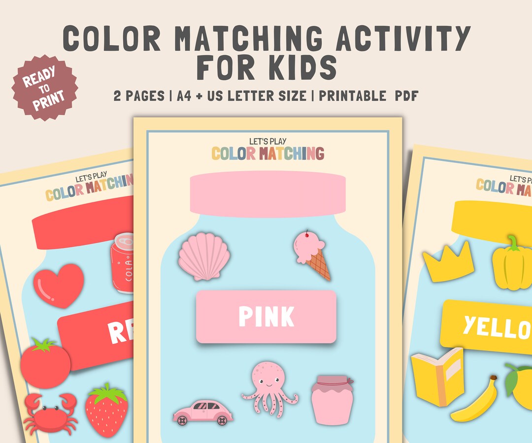 Color Matching, Color Activity, Learning Colors, Toddler Activity ...