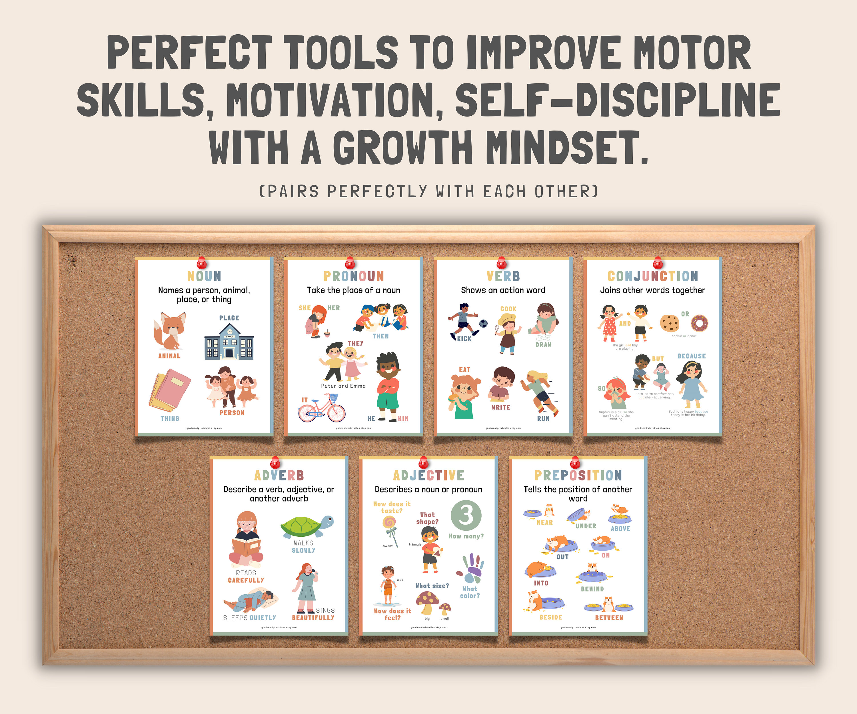 English Grammar Poster Parts of Speech, Parts of Speech Poster, Noun ...