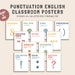 Punctuation Posters Set of 12, English Classroom Posters, Classroom ...