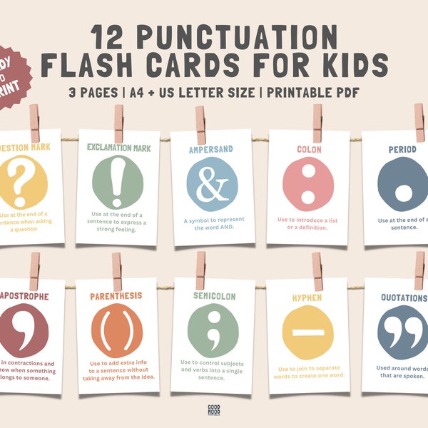 Punctuation Poster - Etsy