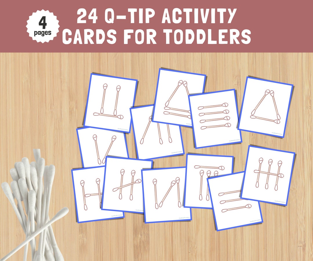 Fine Motor Activities With Q-tip, Game for Toddlers, Montessori ...
