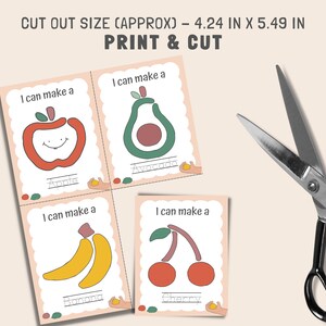 Fruits Playdough Mats, Printable Toddler, Preschool Educational ...