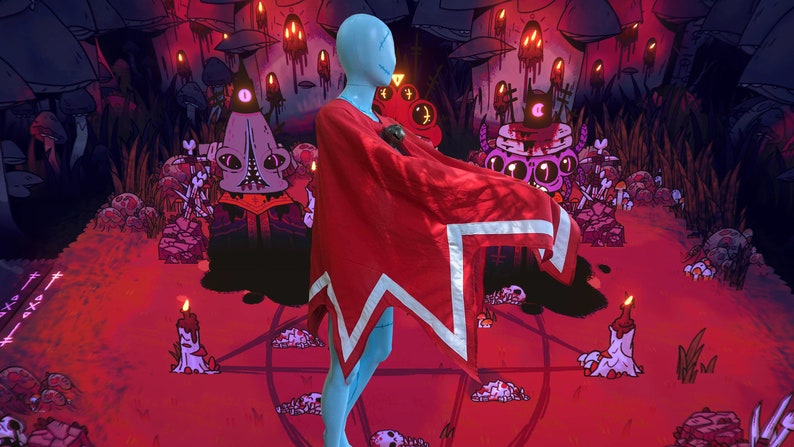Cult of the Lamb Cosplay Cloak / Cult of the Lamb Robe / Video - Etsy