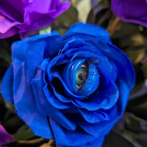 Black and Blue Monster Eye Roses / Faux Roses / Spooky Home Decor ...