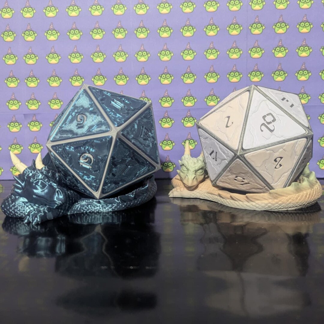 Sleeping Dragon D20 Planter - Fantasy Home and Office Decor - Geeky ...
