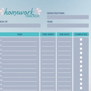 Printable Study Planner Digital Weekly Planner Journal for Students - Etsy
