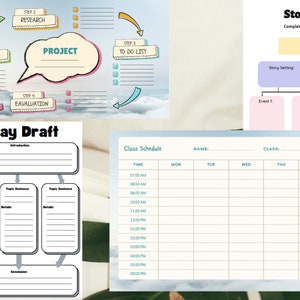 Printable Study Planner Digital Weekly Planner Journal for Students - Etsy