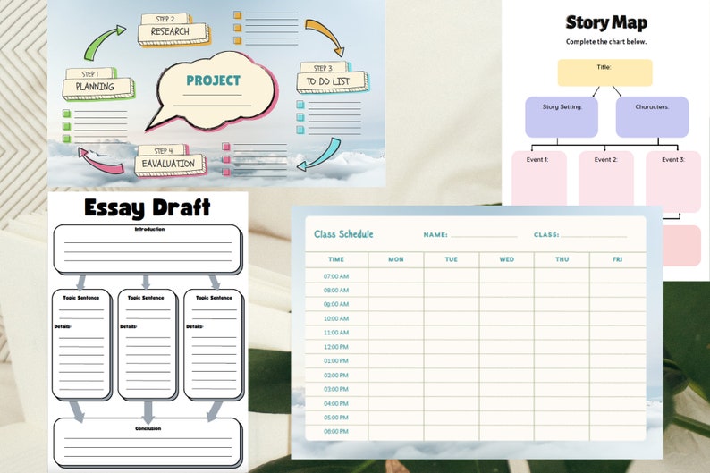 Printable Study Planner Digital Weekly Planner Journal for Students - Etsy