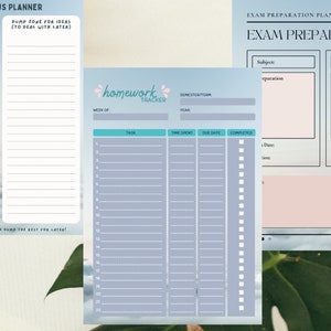 Printable Study Planner Digital Weekly Planner Journal for Students - Etsy
