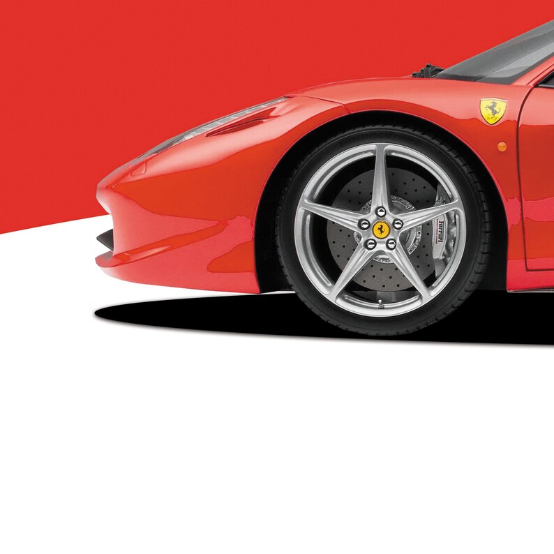 Ferrari Collection - Wall Art Print - Minimalist Garage Range - Etsy