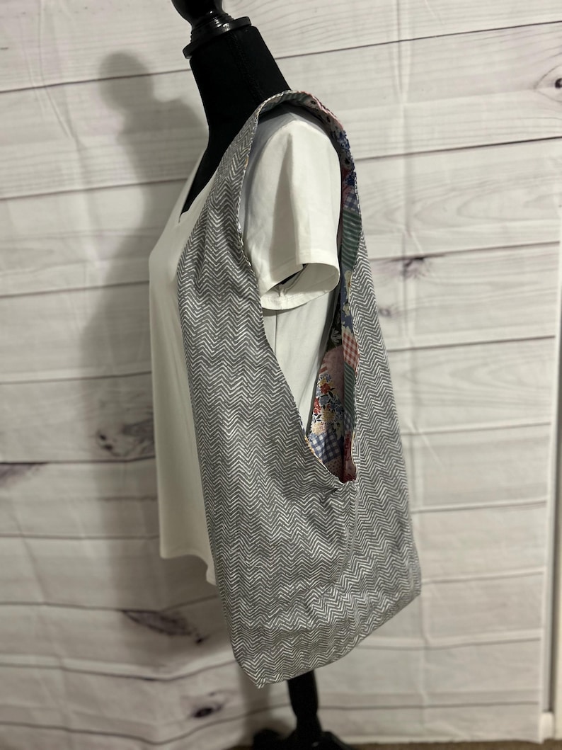 Reversible Patchwork Sling Bag: Boho Crossbody Tote, Eco-friendly - Etsy