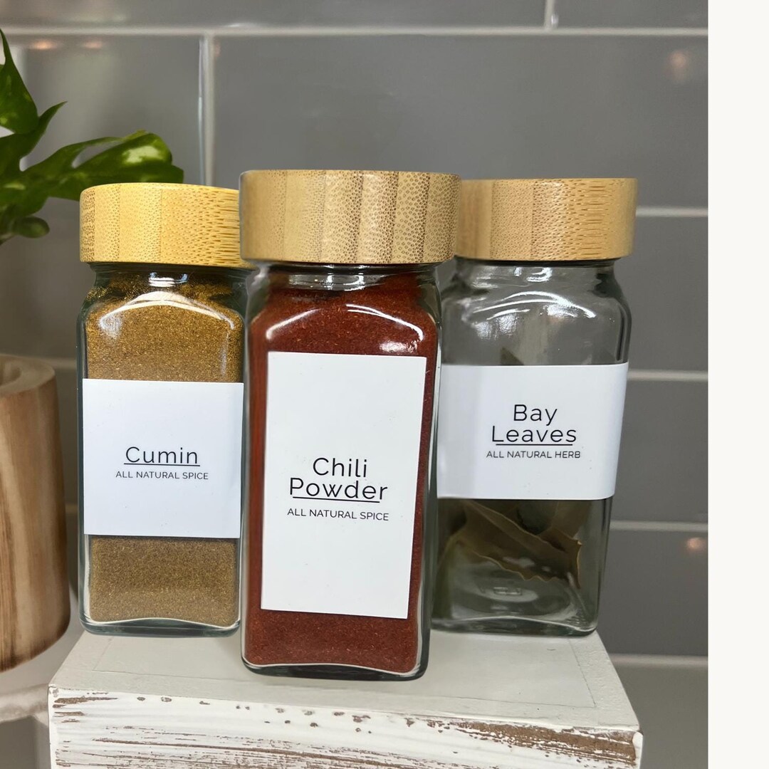 Custom Spice Jar Labels Personalized Stickers for Kitchen Organization ...