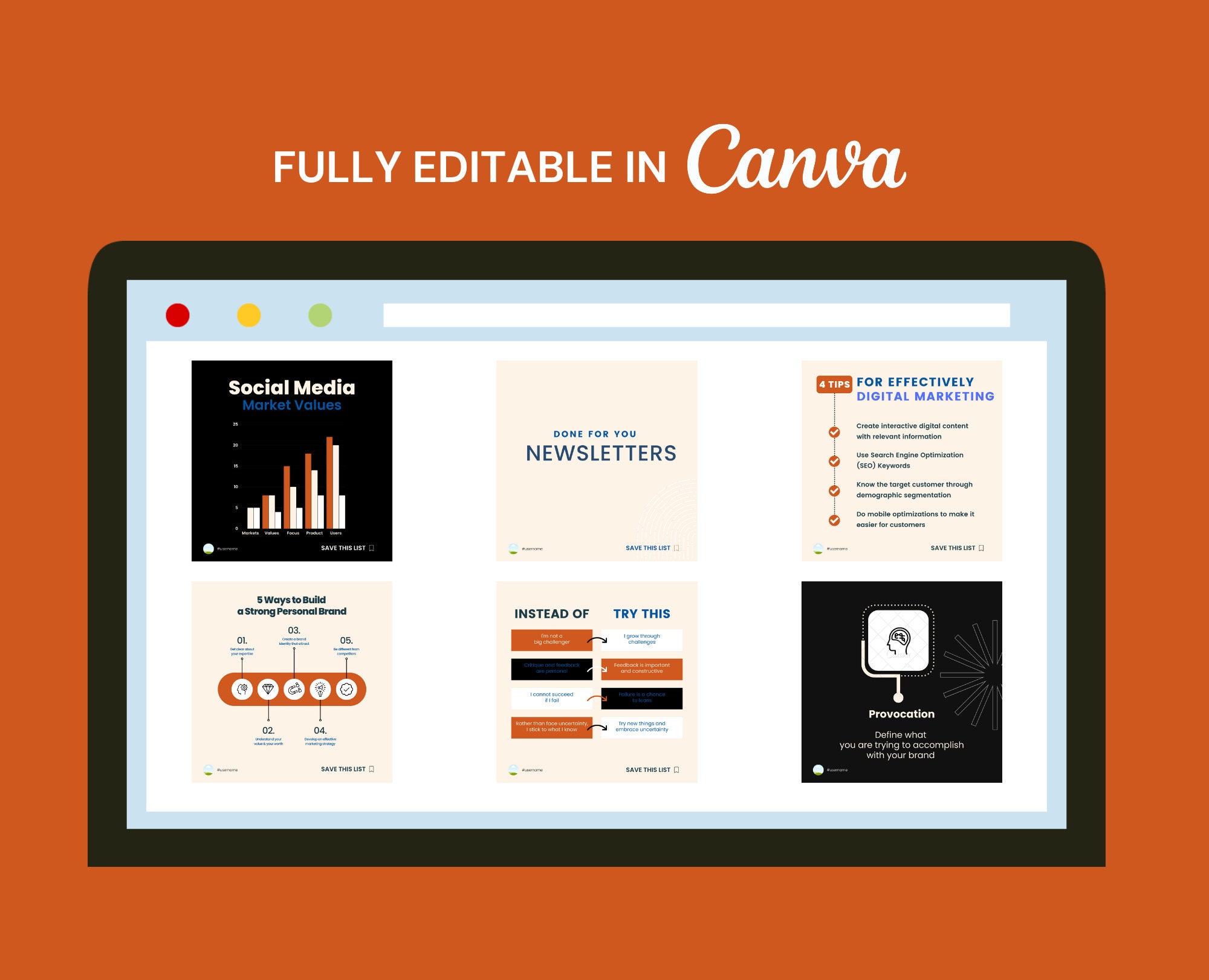 100 Ready-to-use Canva Templates for Instagram Dynamic Digital ...