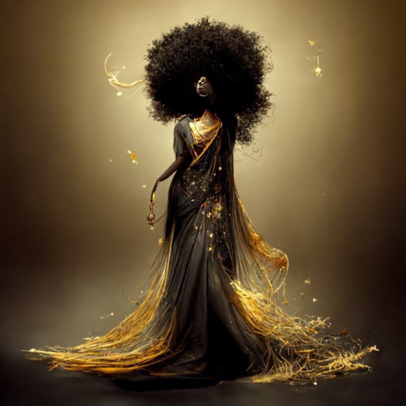 Digital Art African Goddess Goddess With Melanin Digital Art - Etsy