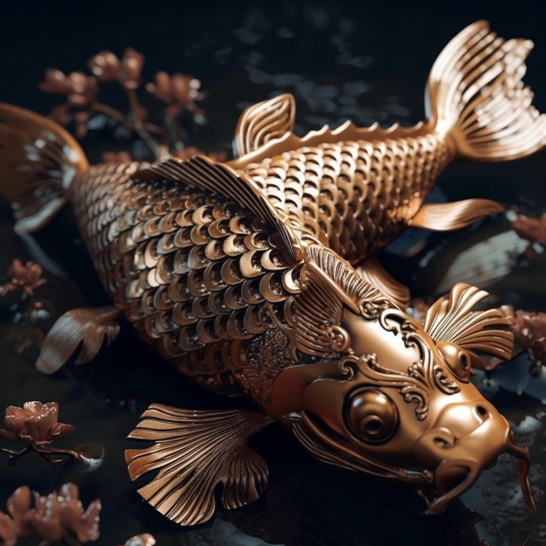 Koi Fish/ Digital Artwork/ Koi Fish Artwork - Etsy