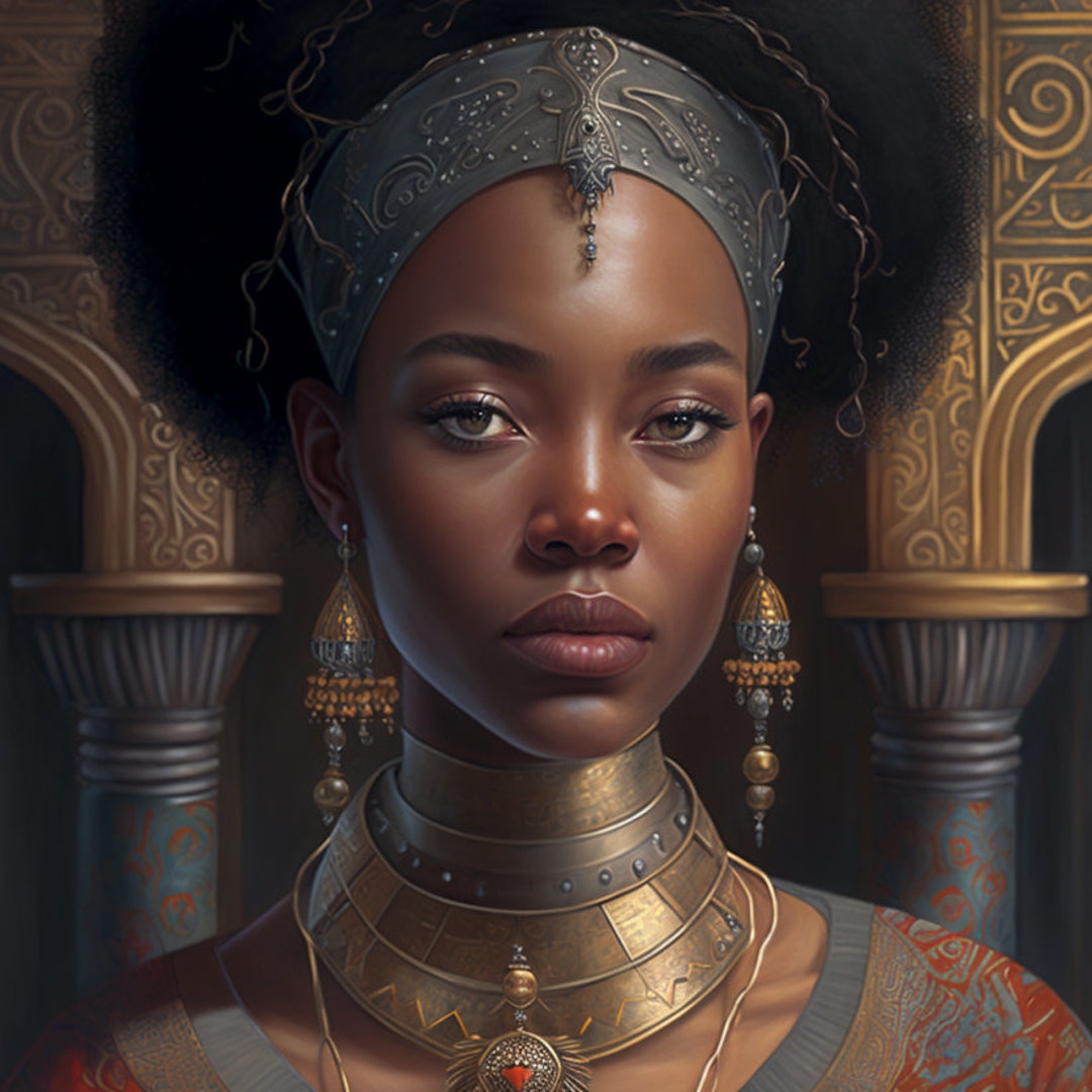 African American Women Portrait Digital Art/ Digital Art Download ...