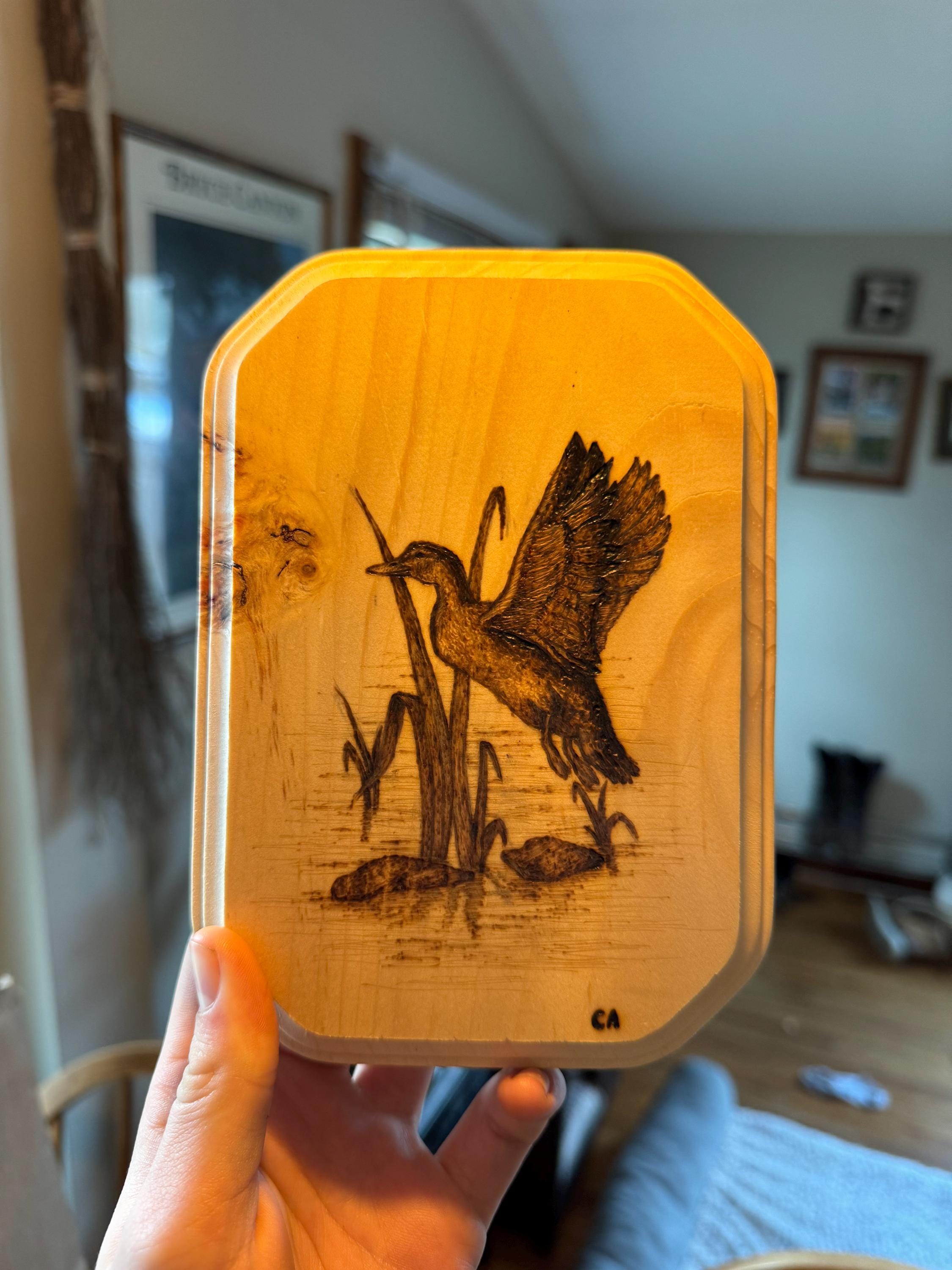 Wood Burned Duck - Etsy