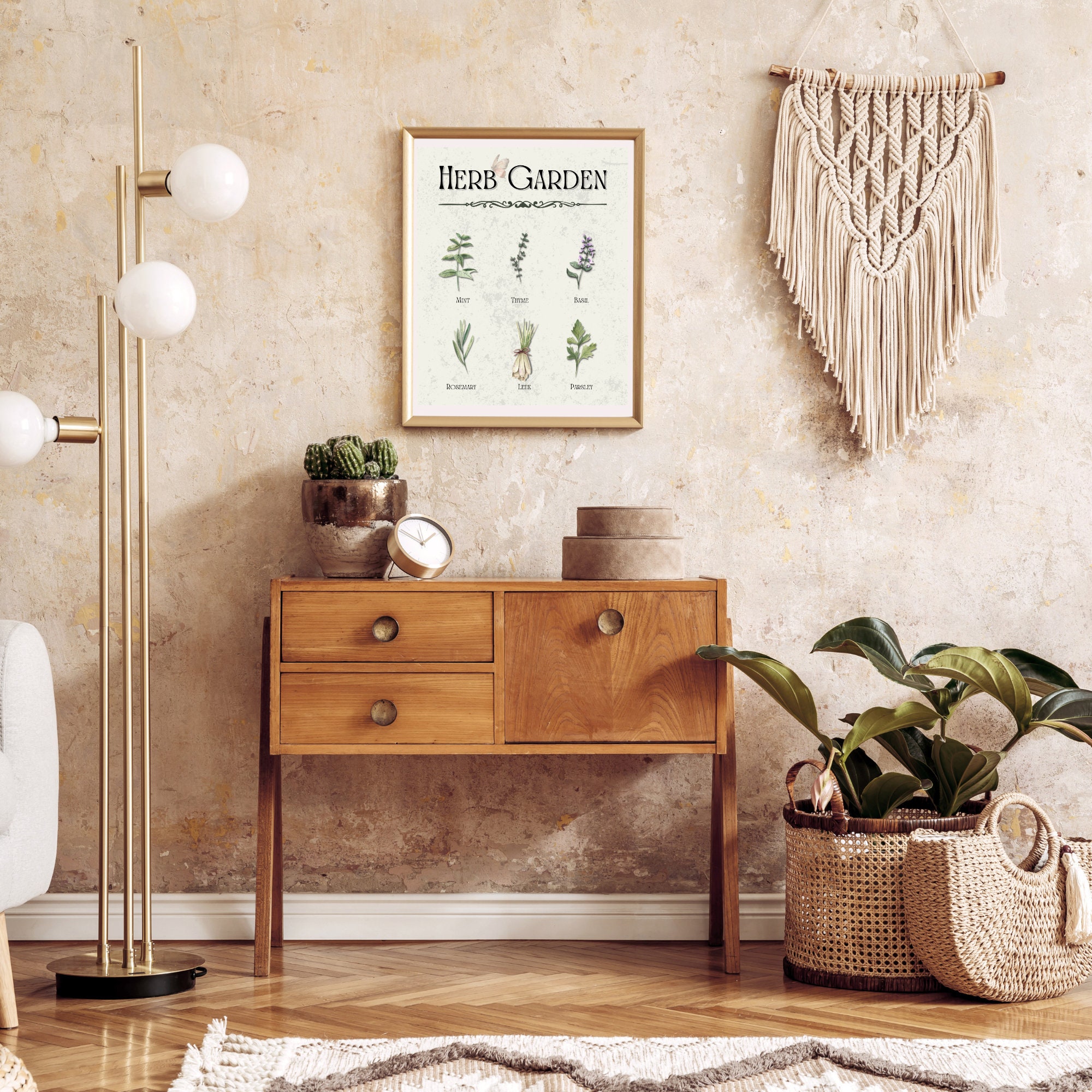 Herb Garden Digital Download, Herb Garden Wall Art, Apothecary Wall Art ...
