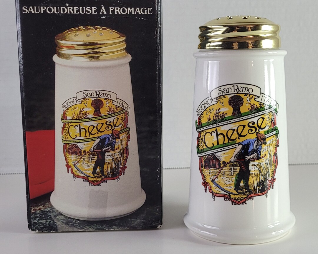 Vintage SAN REMO Italian Parmesan Shaker, Himark White Ceramic ...