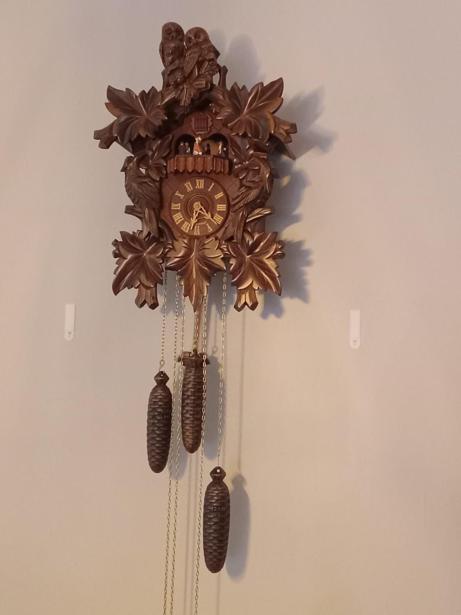 Vintage 1990s Adolf Herr Handcrafted Wooden Musical Cuckoo Clock House ...