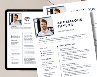 Resume Template, Professional Modern Resume Template for Canva, Clean ...
