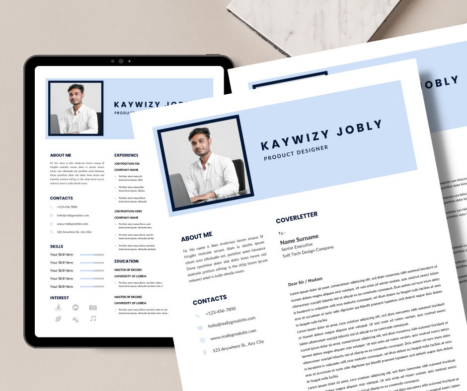 Resume Template, Professional Modern Resume Template for Pages, Canva ...