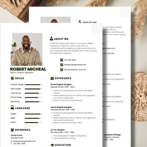 Resume Template, Professional Modern Resume Template for Pages, Canva ...
