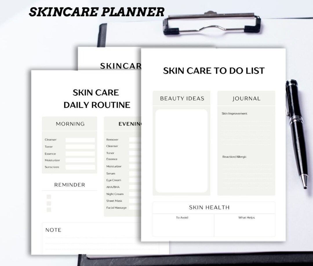 Self-care Planner Printable, Skincare Routine Planner, Skincare Planner ...
