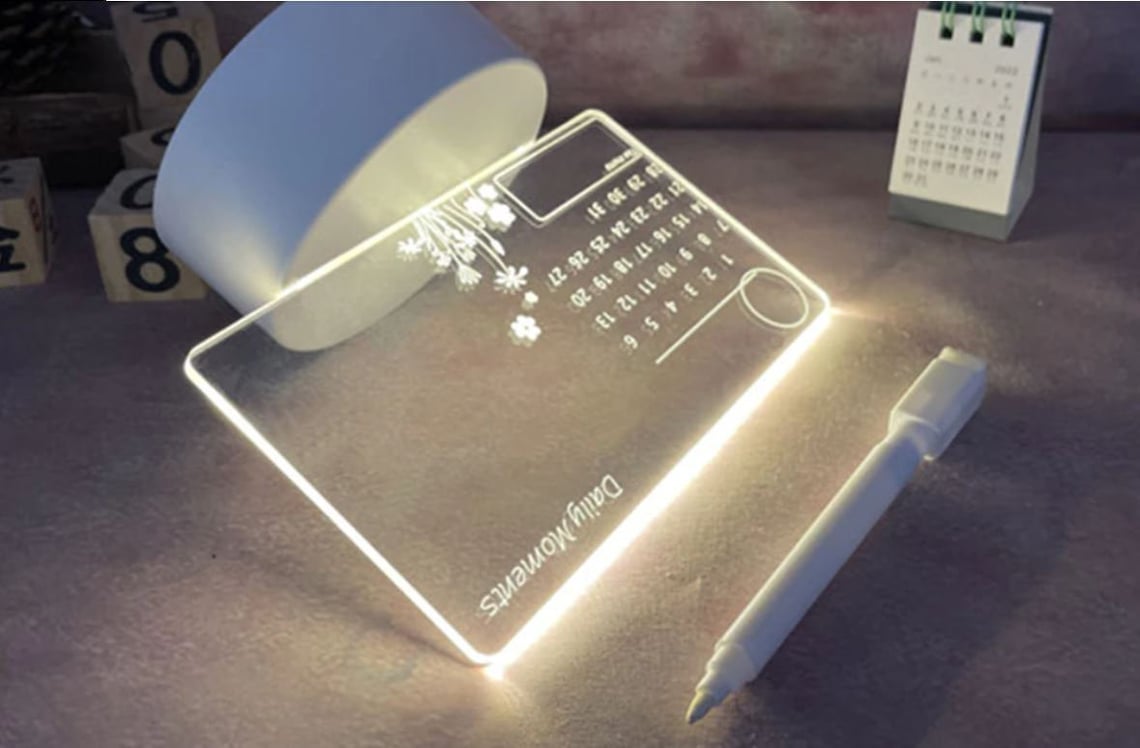 LED Night Light Note Board Night Light Message Board - Etsy