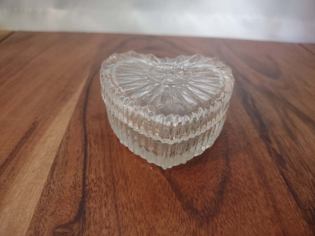 Romanian Crystal Heart Trinket Box With Lid - Etsy