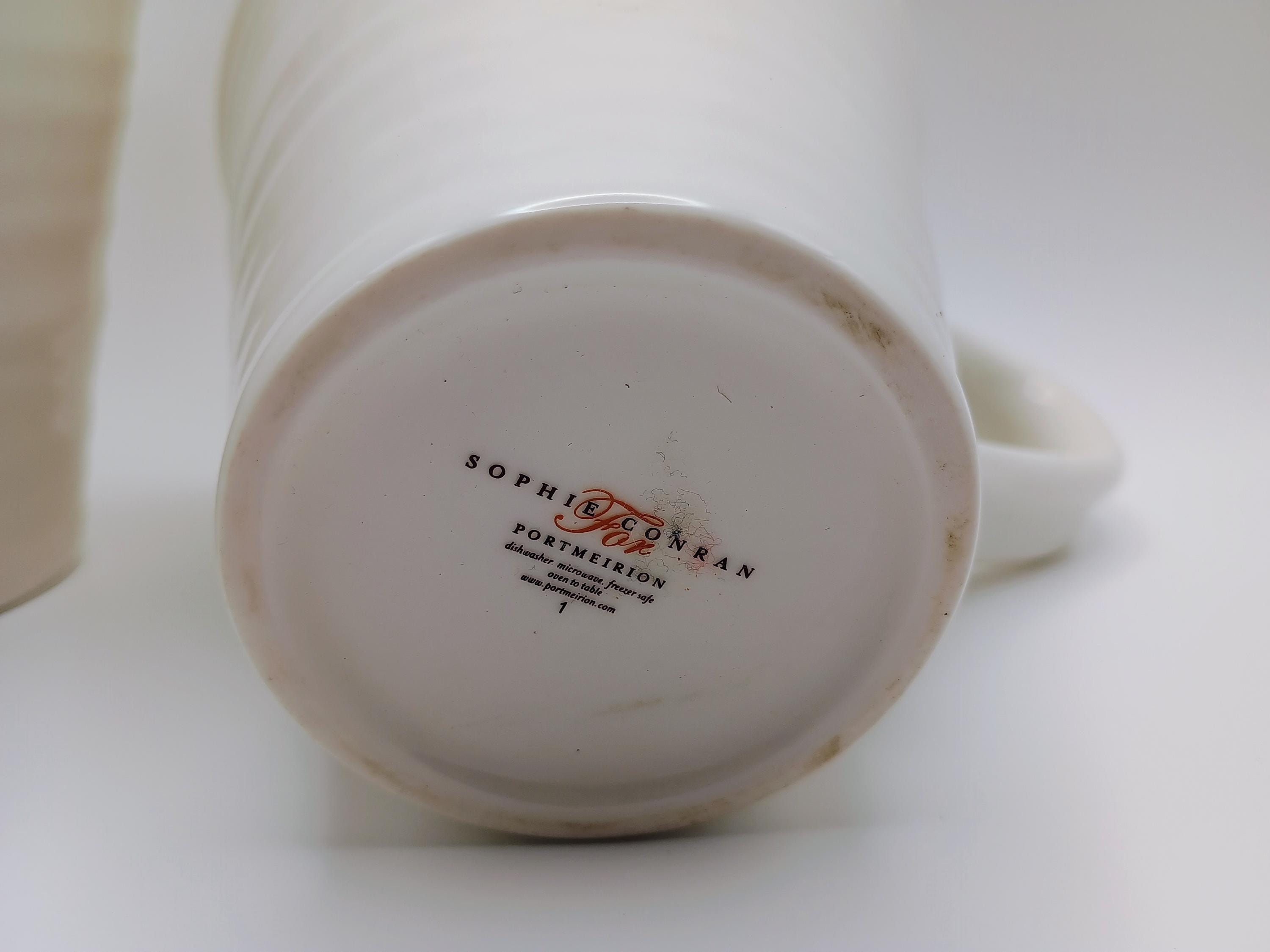 Portmeirion Sophie Conran Collection White Coffee/tea Mug Set - Etsy