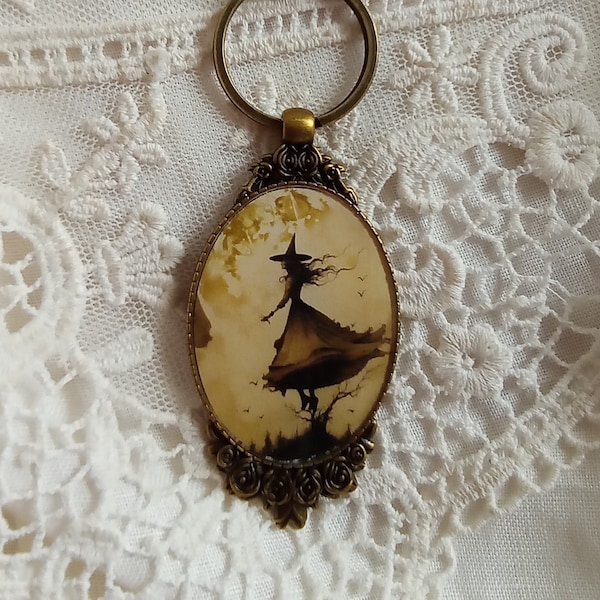 Witch Keychain - Etsy