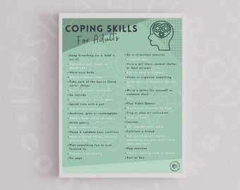 Printable Coping Skills Bundle for Kids Teens & Adults - Etsy