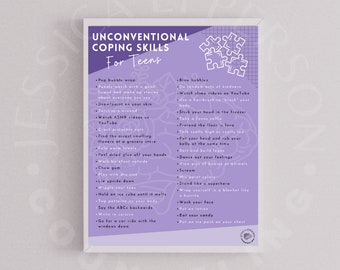 Printable Coping Skills Bundle for Kids Teens & Adults - Etsy